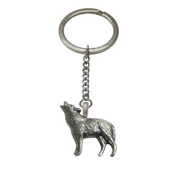 Kiola Designs | Accessories | Small Textured Wolf Pendant Keychain ...